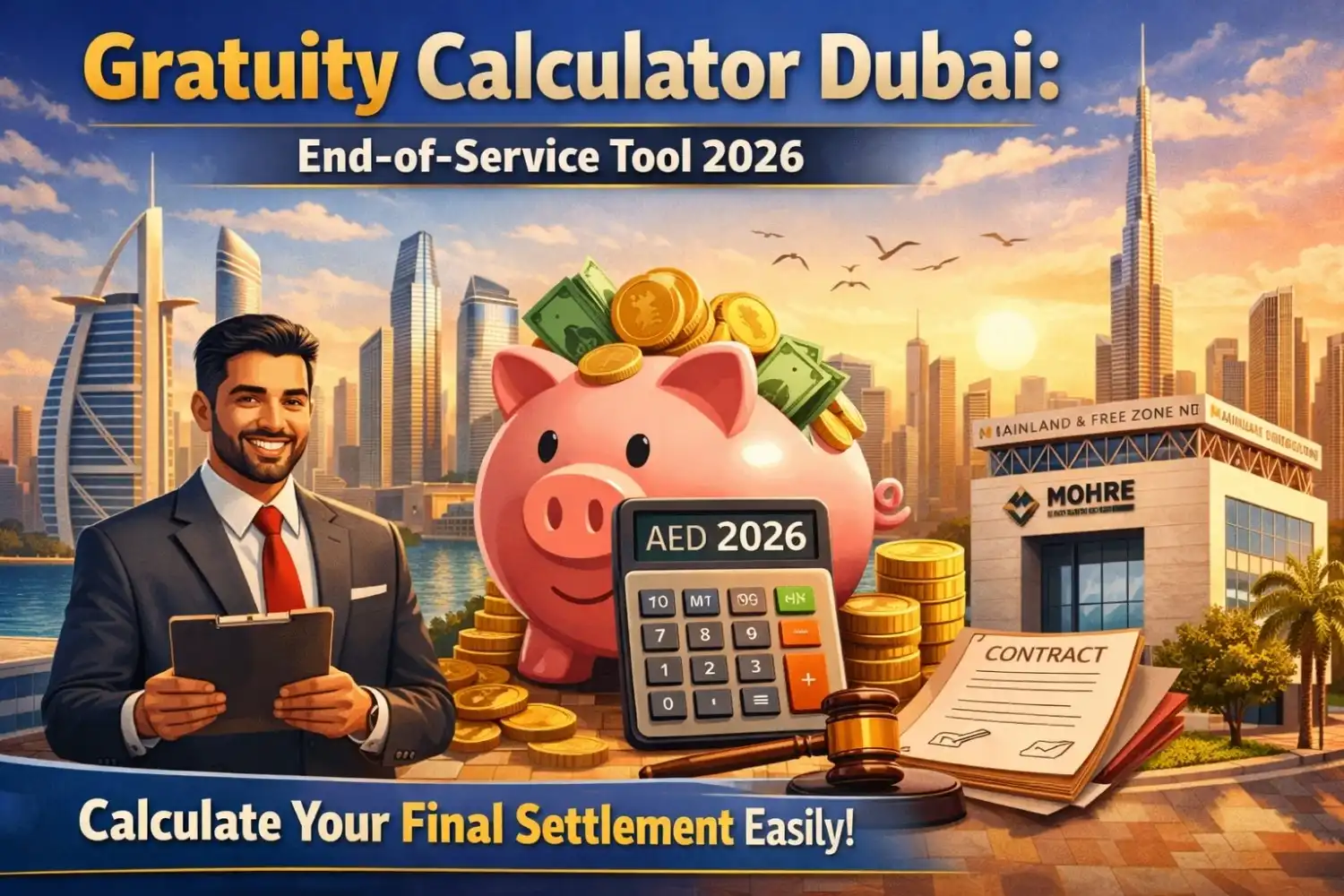 MOHRE Gratuity Calculator Dubai | Dubai settlement Tool